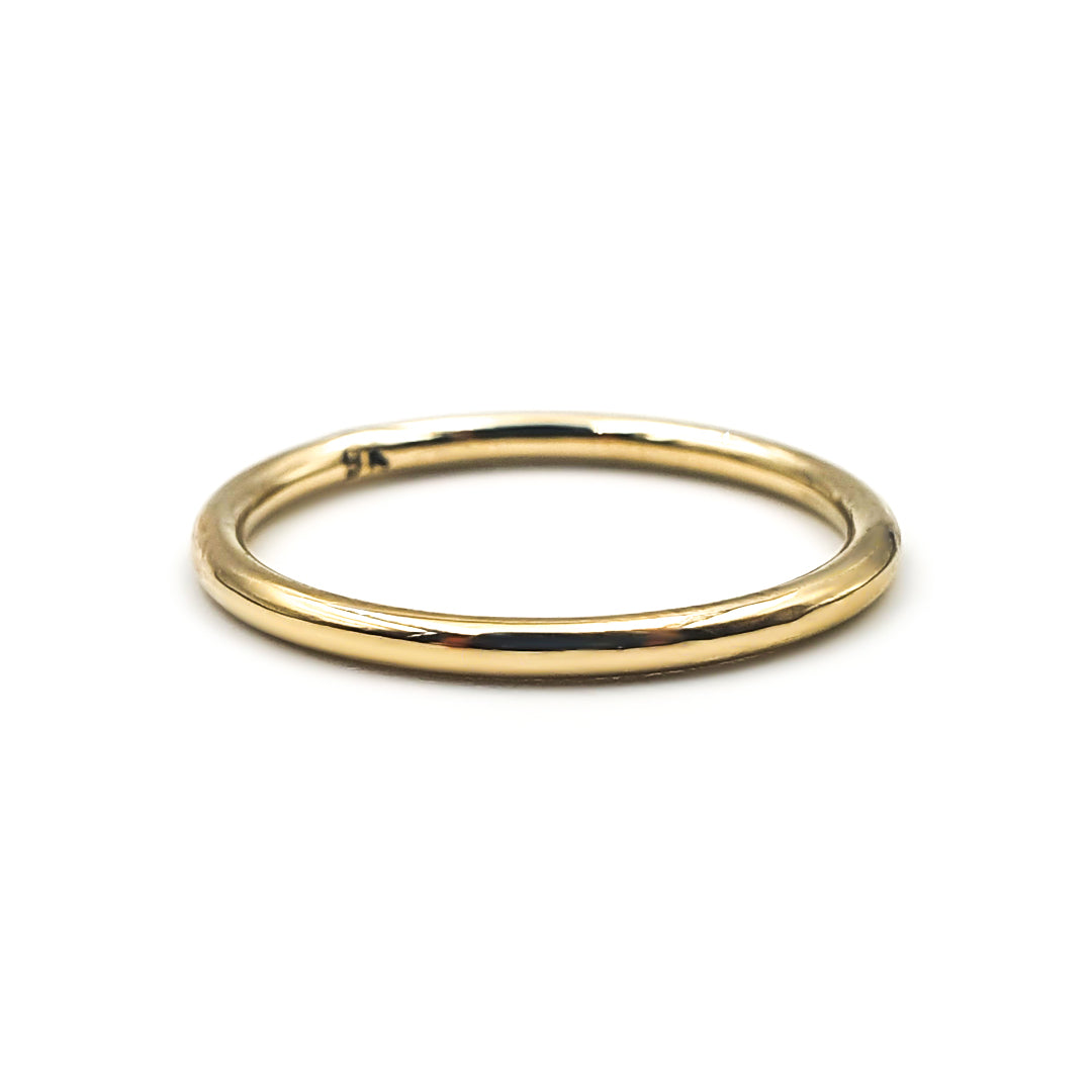 9ct Yellow Gold Ladies Full Round Wedding Band | The Diamond Box Rings ...